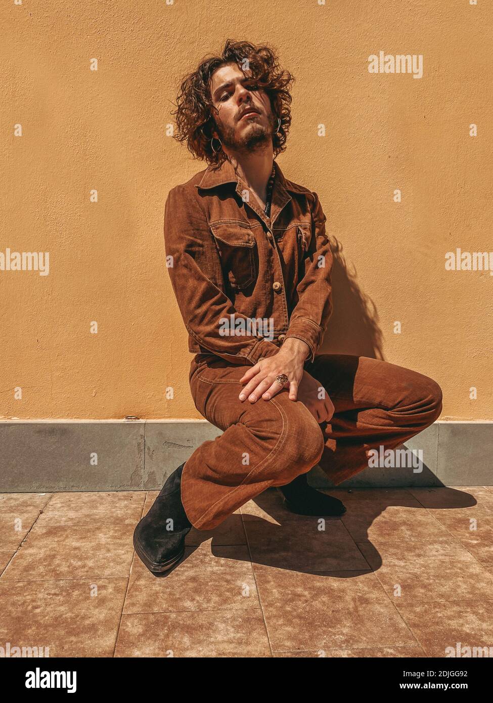 Young man shadow on wall europe hi-res stock photography and images - Alamy