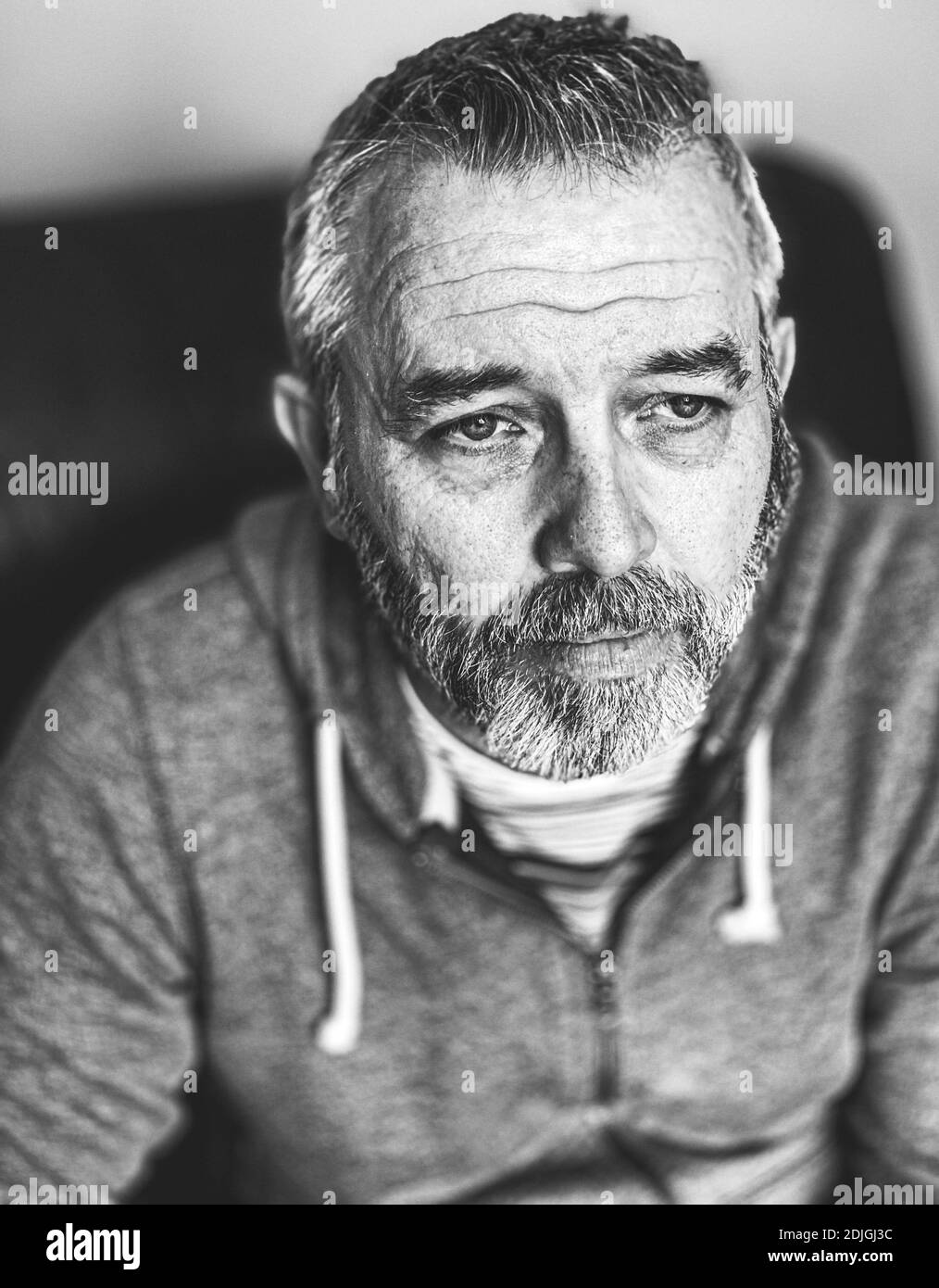 Silver hair man Black and White Stock Photos & Images - Alamy