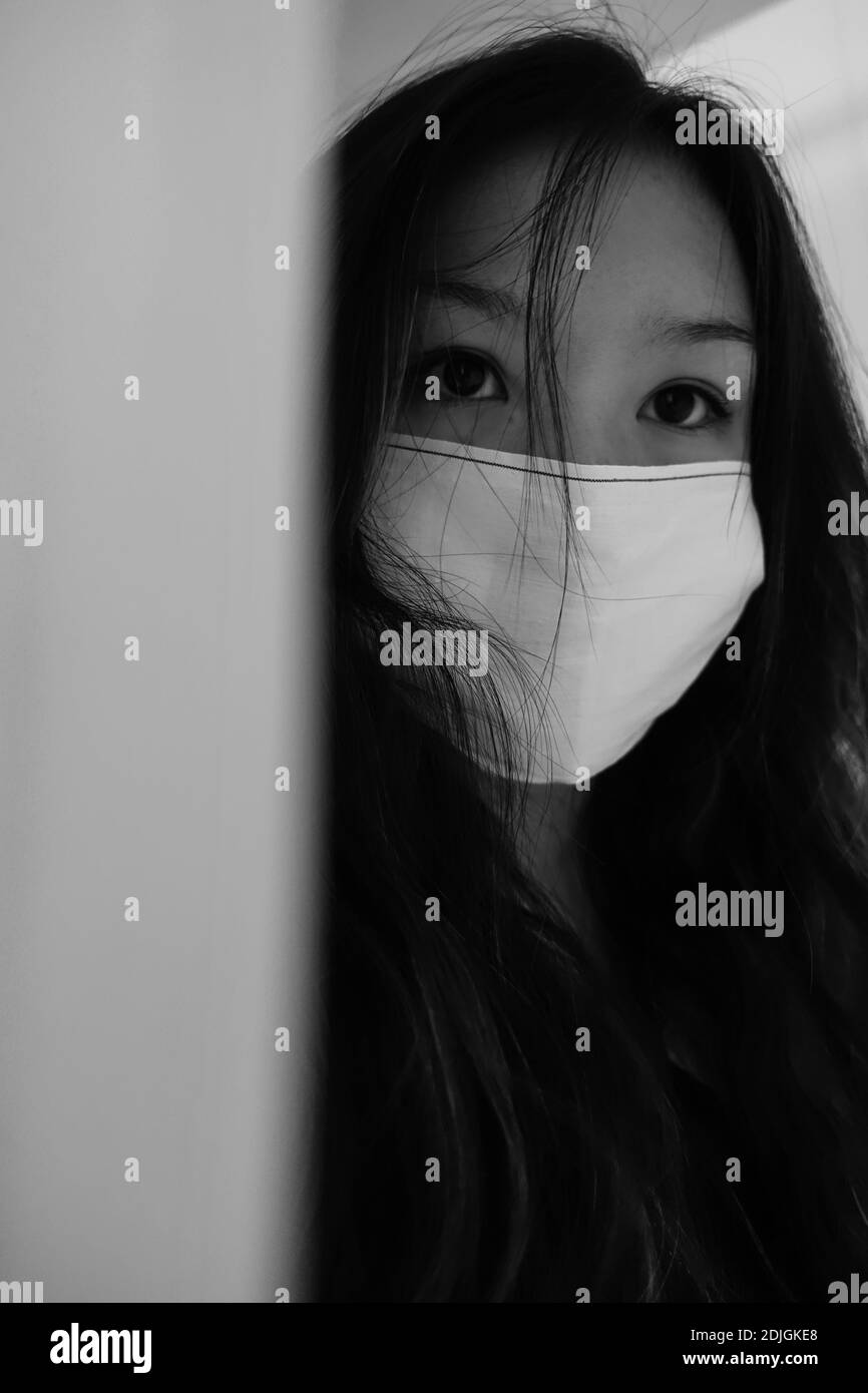 Indian people wearing mask Black and White Stock Photos & Images - Alamy