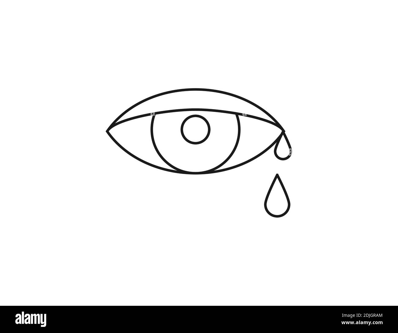 Vector illustration. Tear cry eye icon Stock Vector Image & Art - Alamy