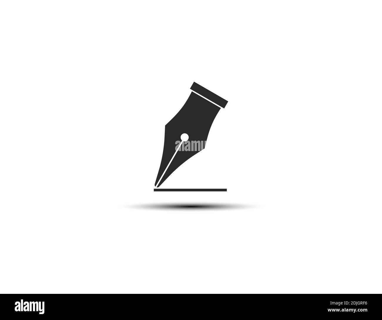 Vector illustration. Fountain pen nib, signature icon Stock Vector ...