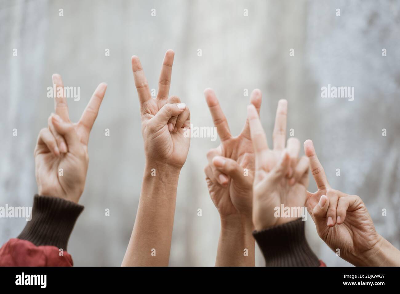 Woman expressing peace hi-res stock photography and images - Alamy