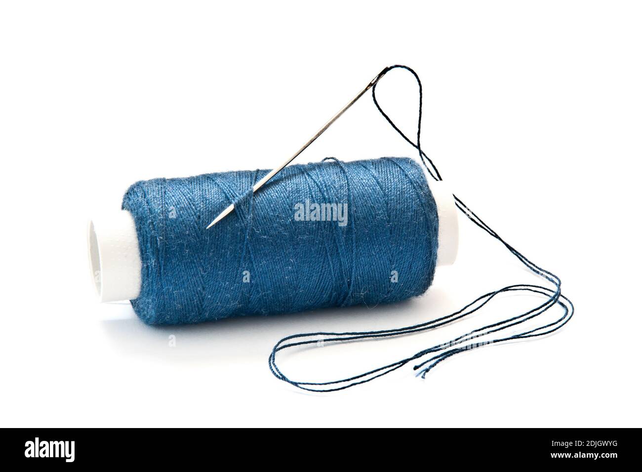 needle and thread isolated on a white background Stock Photo - Alamy