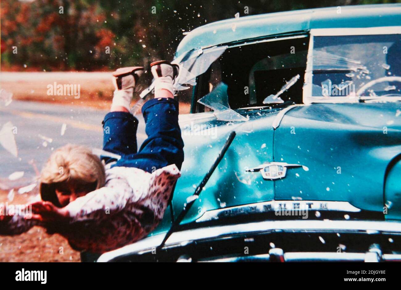 Exclusive!! Michele Waitman flies through the window of a car as she ...