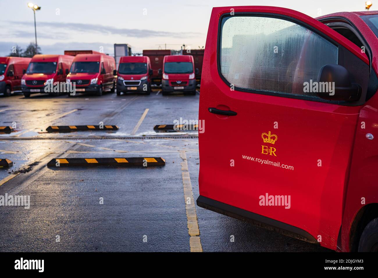 Royal Mail red vans, British postal service and courier company ...