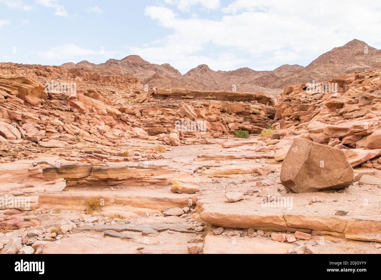 Colored canyon with red rocks. Egypt, desert, the Sinai Peninsula ...