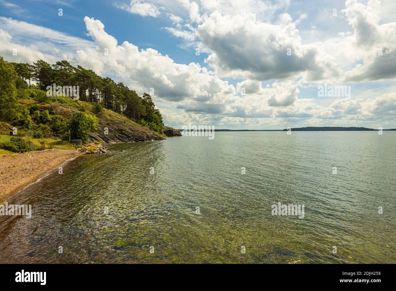 Beautiful nature landscape view. Gorgeous Baltic sea water surface ...