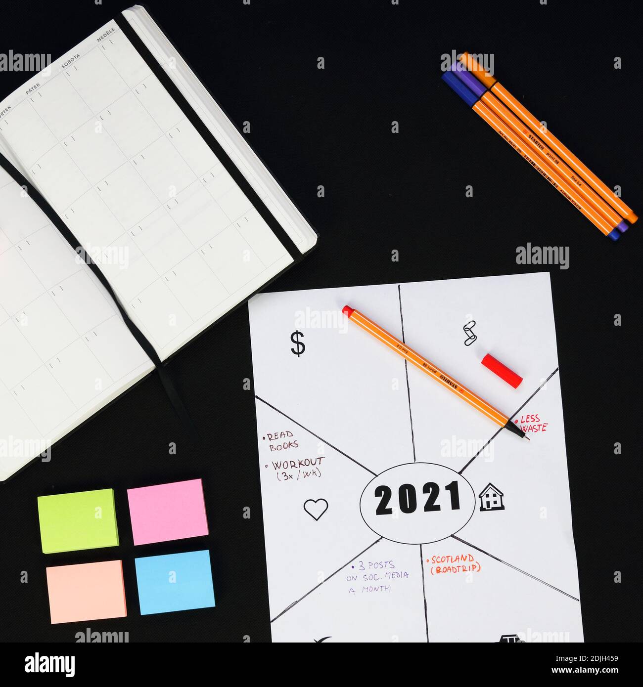 Planning new year 2021 Stock Photo - Alamy