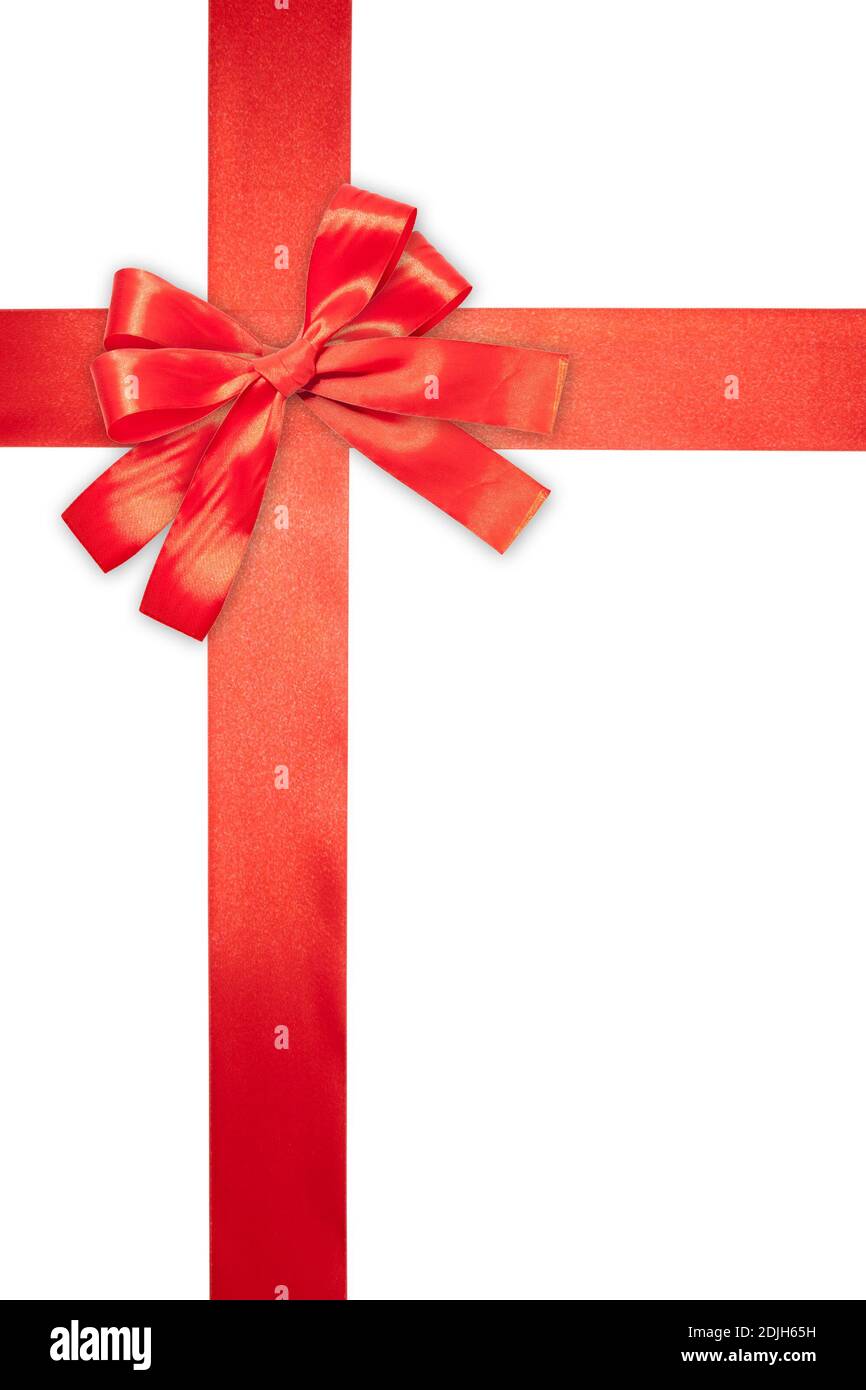 red ribbon isolated on a white background Stock Photo - Alamy