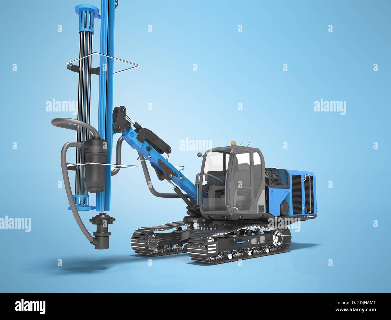 Big construction machinery crawler mounted rotary drilling rig front ...