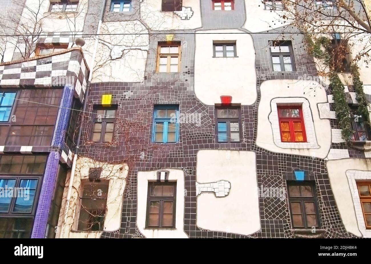 VIENNA, AUSTRIA - DECEMBER 30, 2007: Famous and bizarre apartment ...