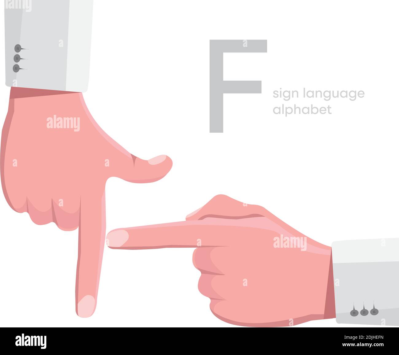 Hand sign language alphabet Cut Out Stock Images & Pictures - Alamy