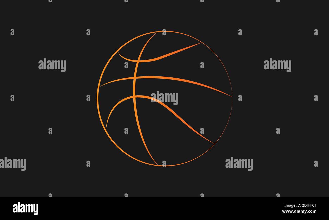 illustration of a basketball outline Stock Vector Image & Art - Alamy