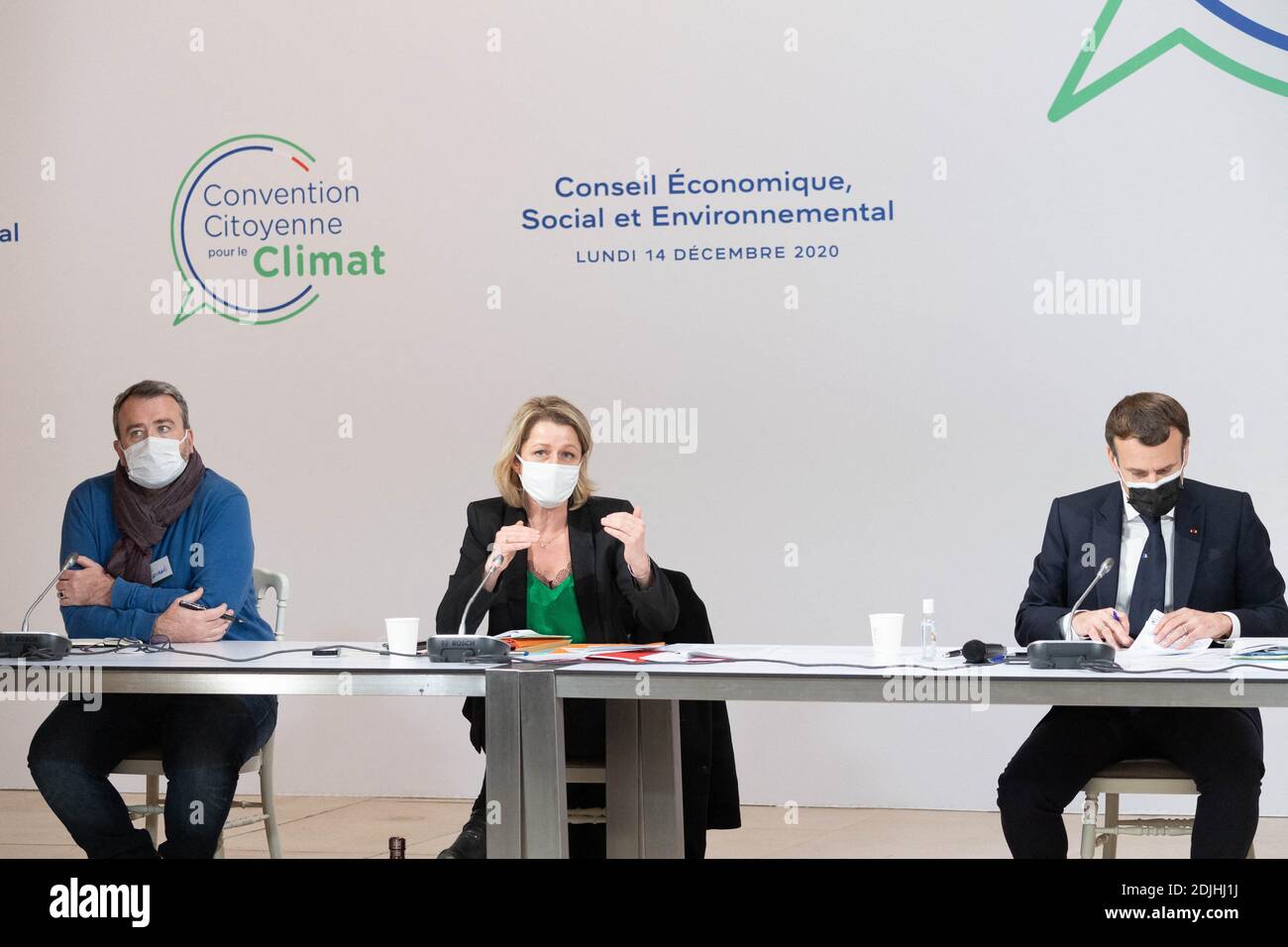 A guest, French Ecological and Social Transition Minister Barbara ...