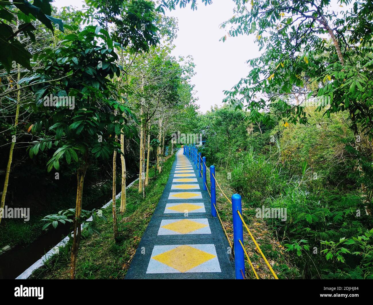 A Pathway In The Hill Stock Photo - Alamy