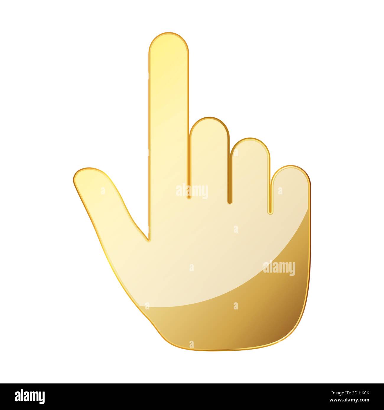 Cursor icon. Gold vector illustration. Gold cursor icon on white ...