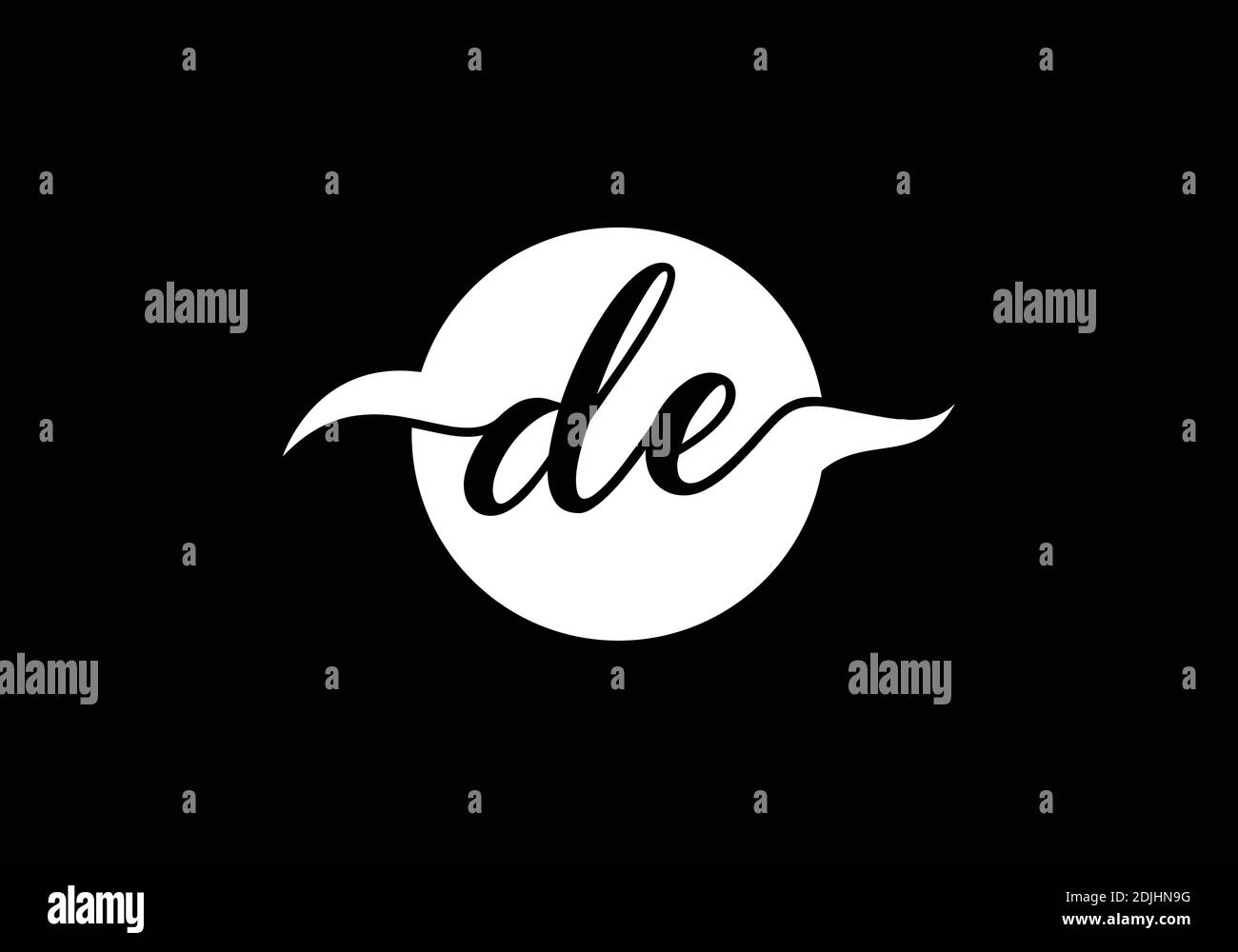 D E letter sign symbol. Initial Letter D E Logo Design Vector Template ...