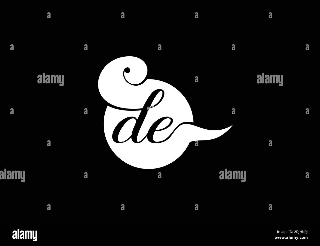 D E letter sign symbol. Initial Letter D E Logo Design Vector Template ...