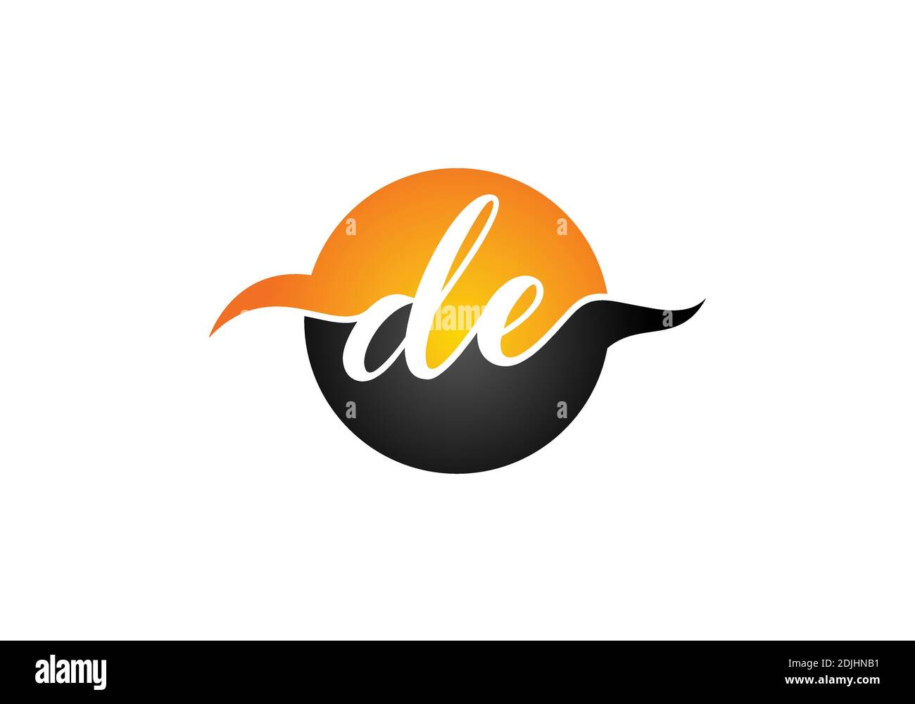 D E letter sign symbol. Initial Letter D E Logo Design Vector Template ...