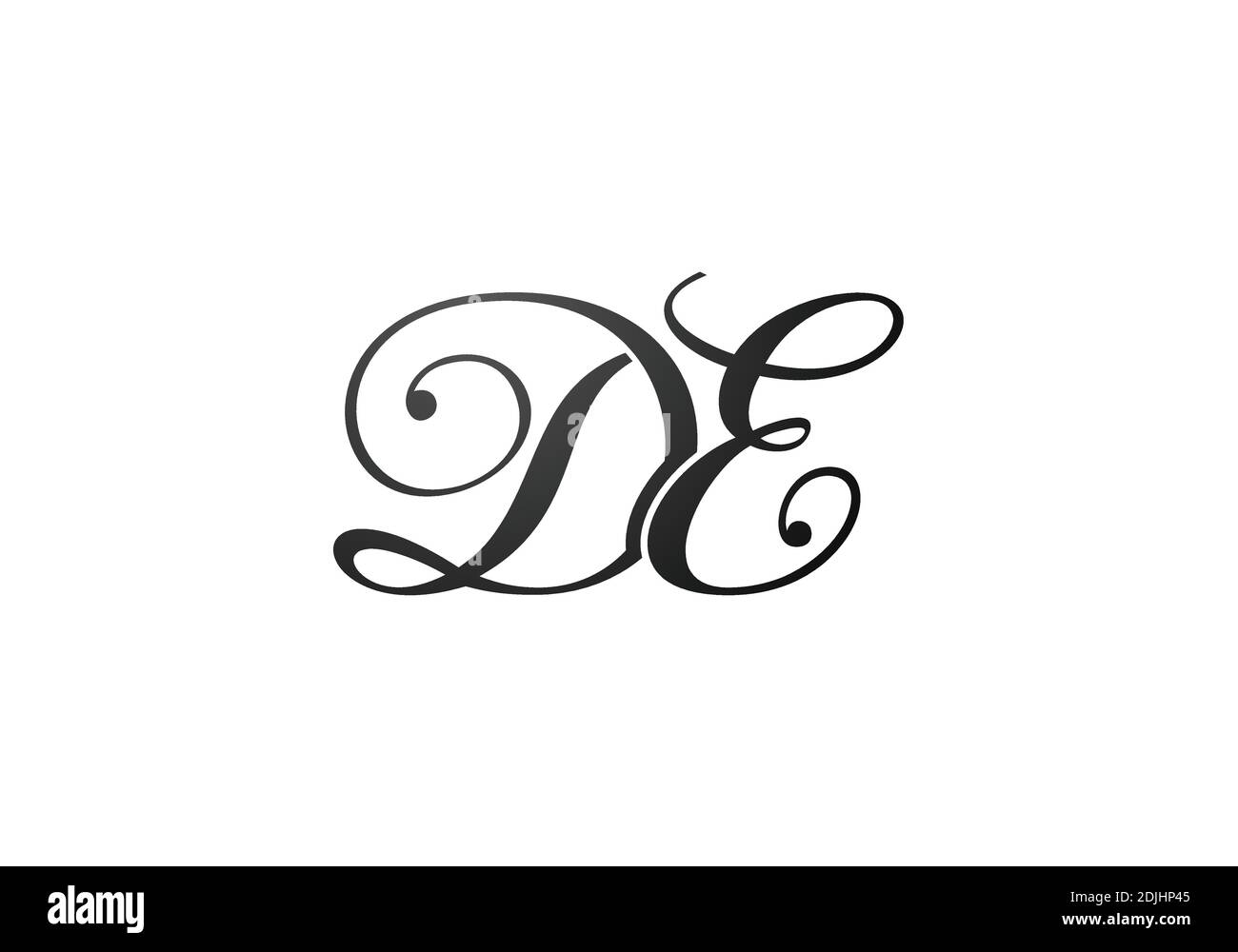 D E letter sign symbol. Initial Letter D E Logo Design Vector Template ...