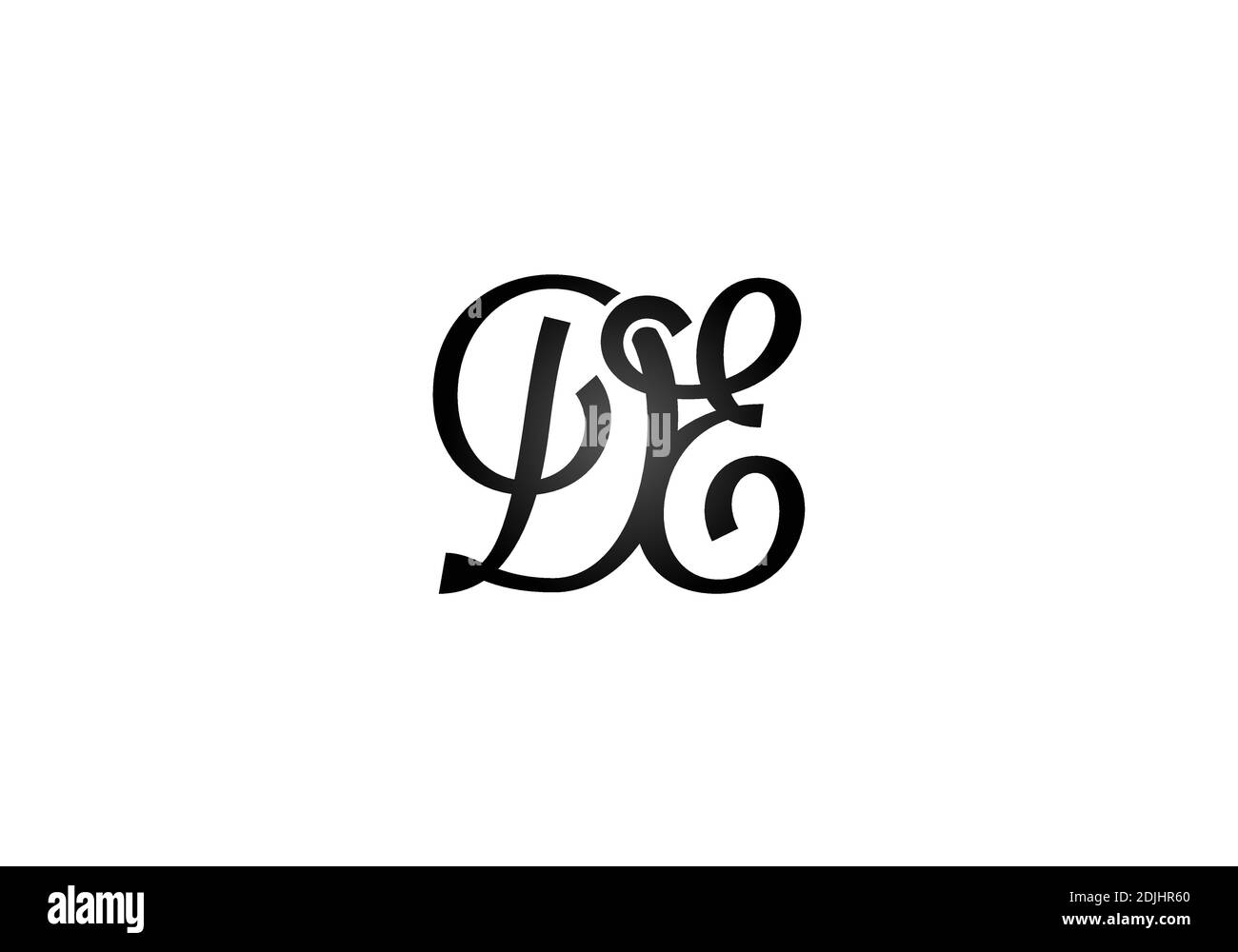 D E letter sign symbol. Initial Letter D E Logo Design Vector Template ...