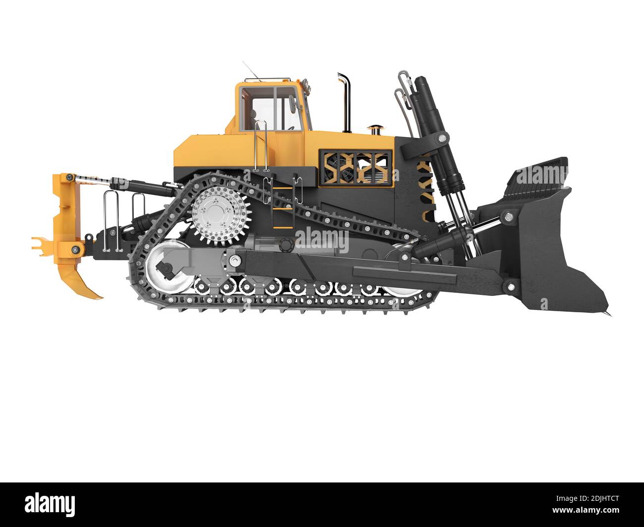 Bulldozer side view isolated on hi-res stock photography and images - Alamy