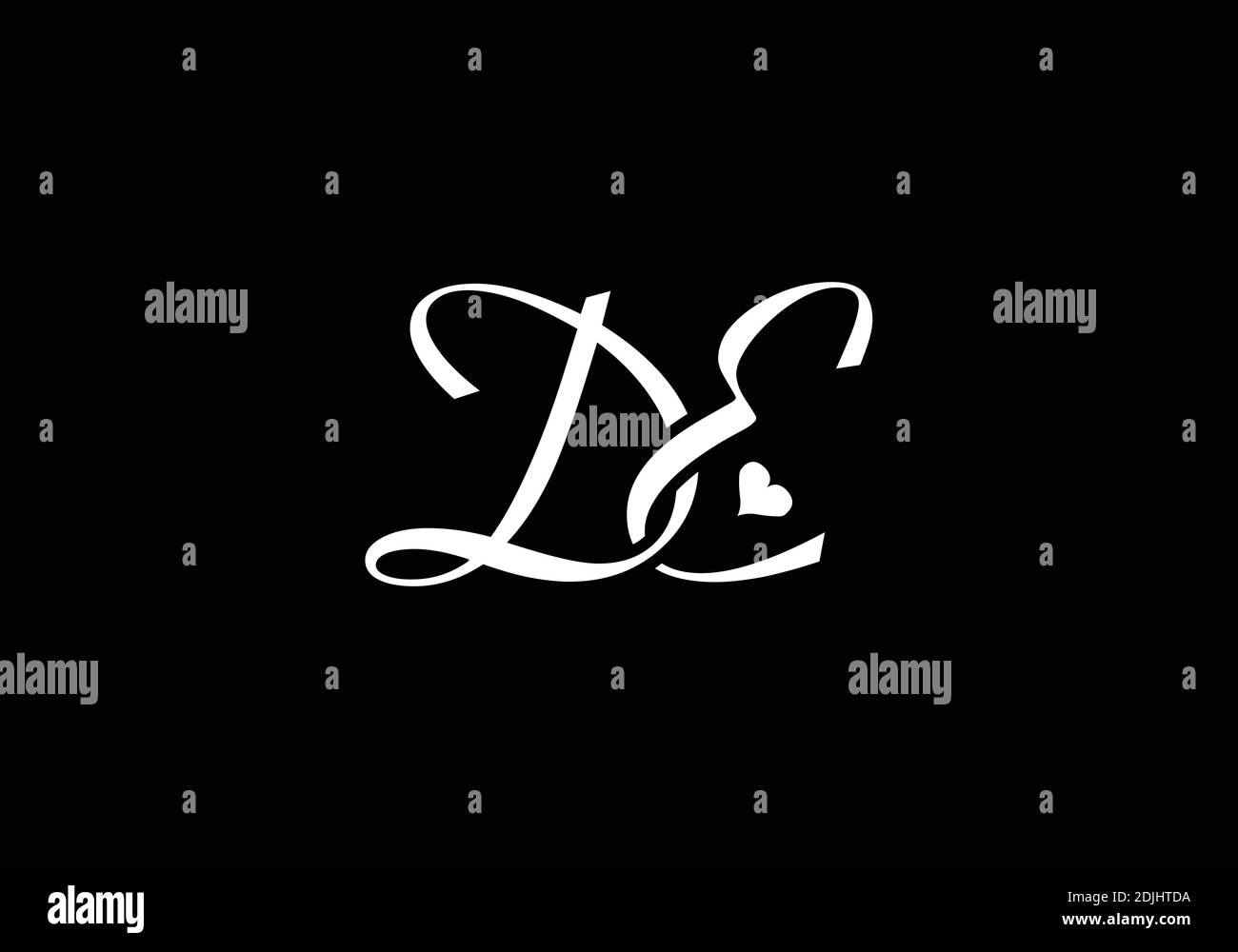 D E letter sign symbol. Initial Letter D E Logo Design Vector Template ...