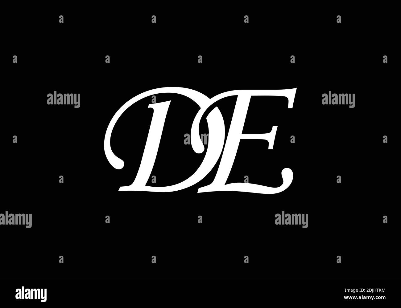 D E letter sign symbol. Initial Letter D E Logo Design Vector Template ...