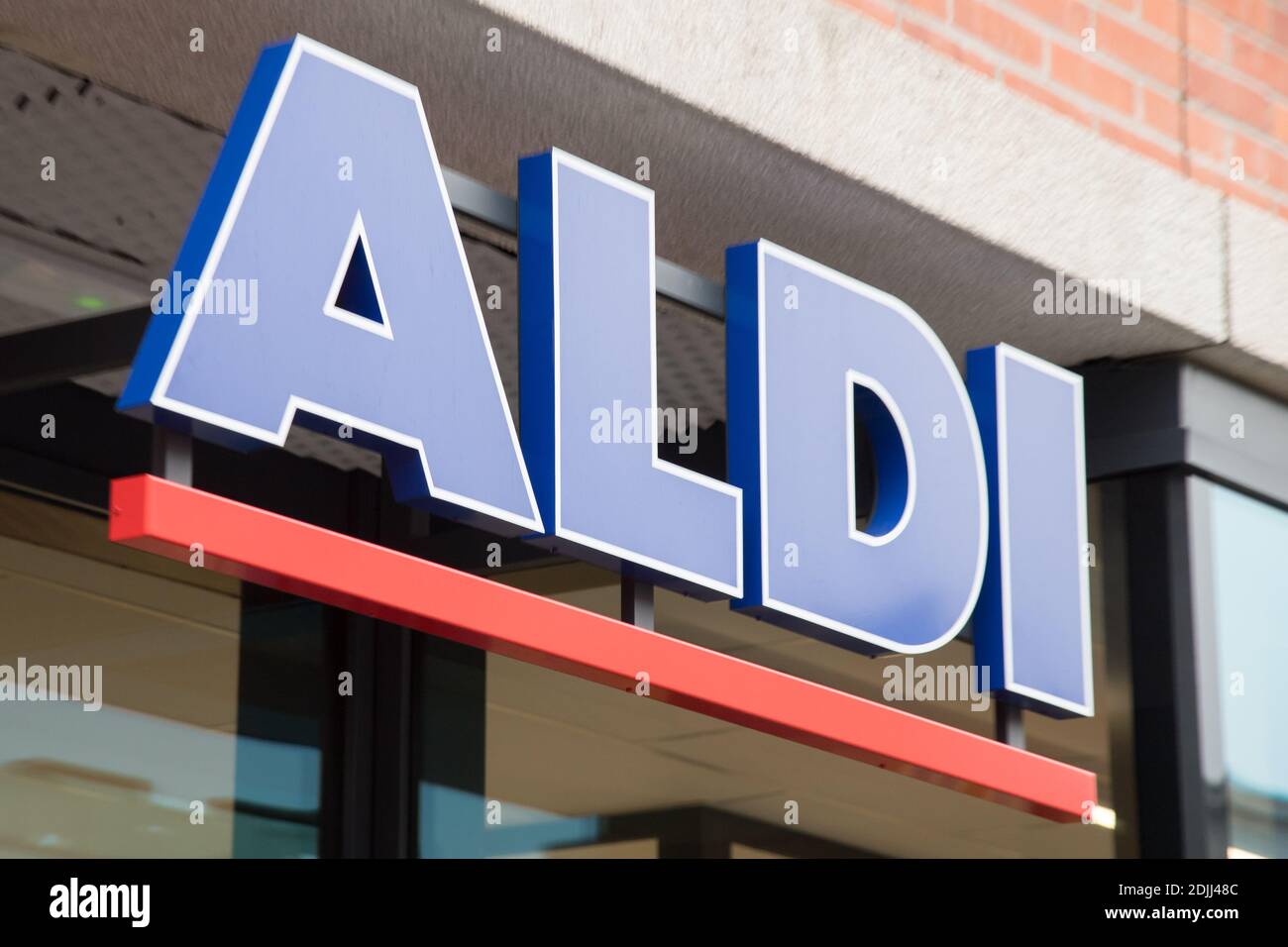 Aldi discount supermarket chain in Gdansk, Poland. December 5th 2020 ...