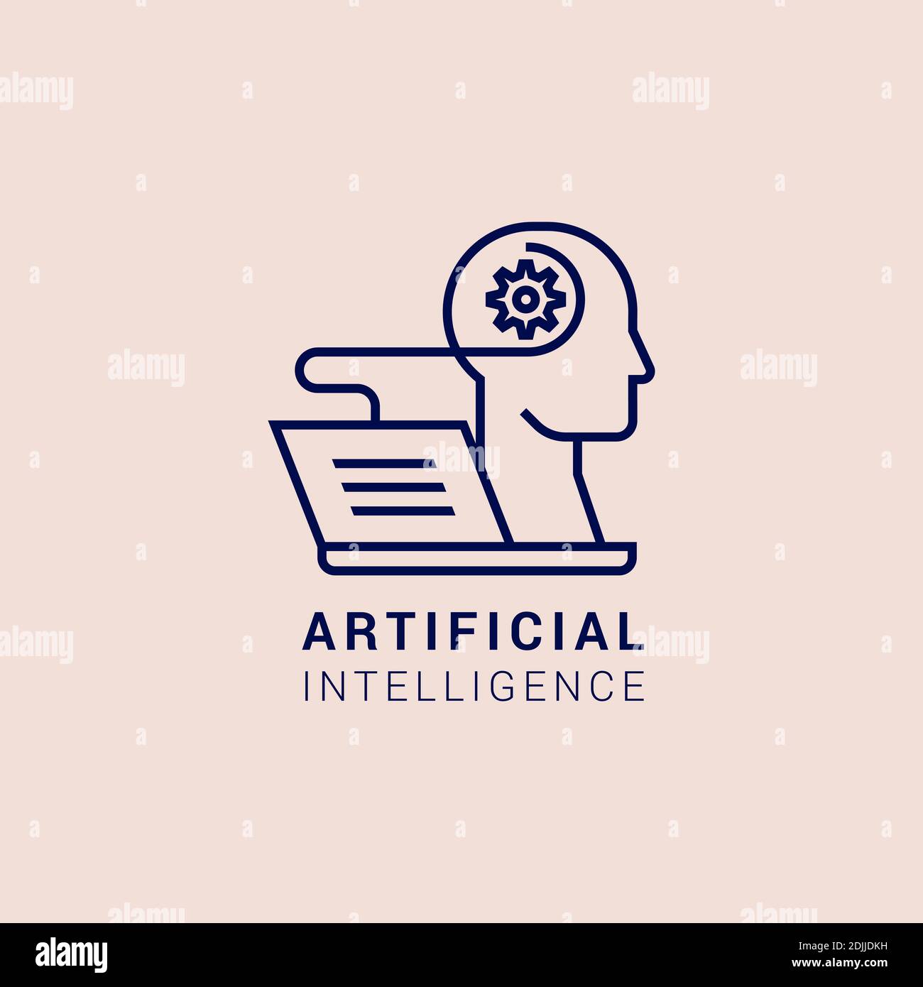 The logo of the company of artificial intelligence, robots, bots ...