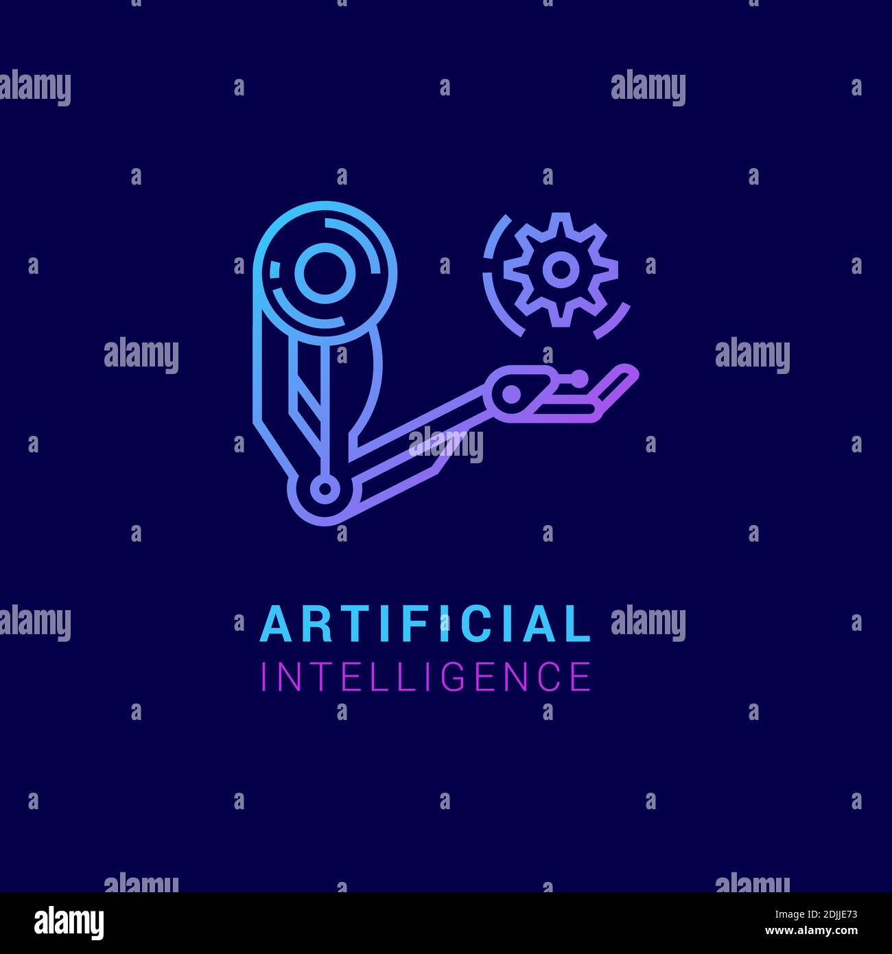 The logo is an icon in the linear style of the company of artificial ...