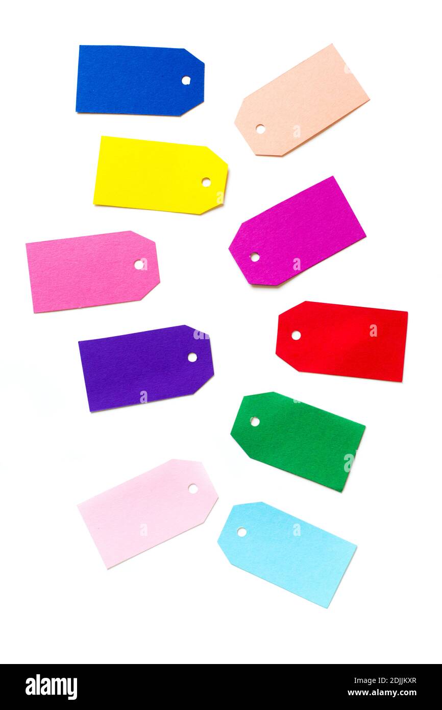 The set of various paper tags for shop promotion Stock Photo - Alamy