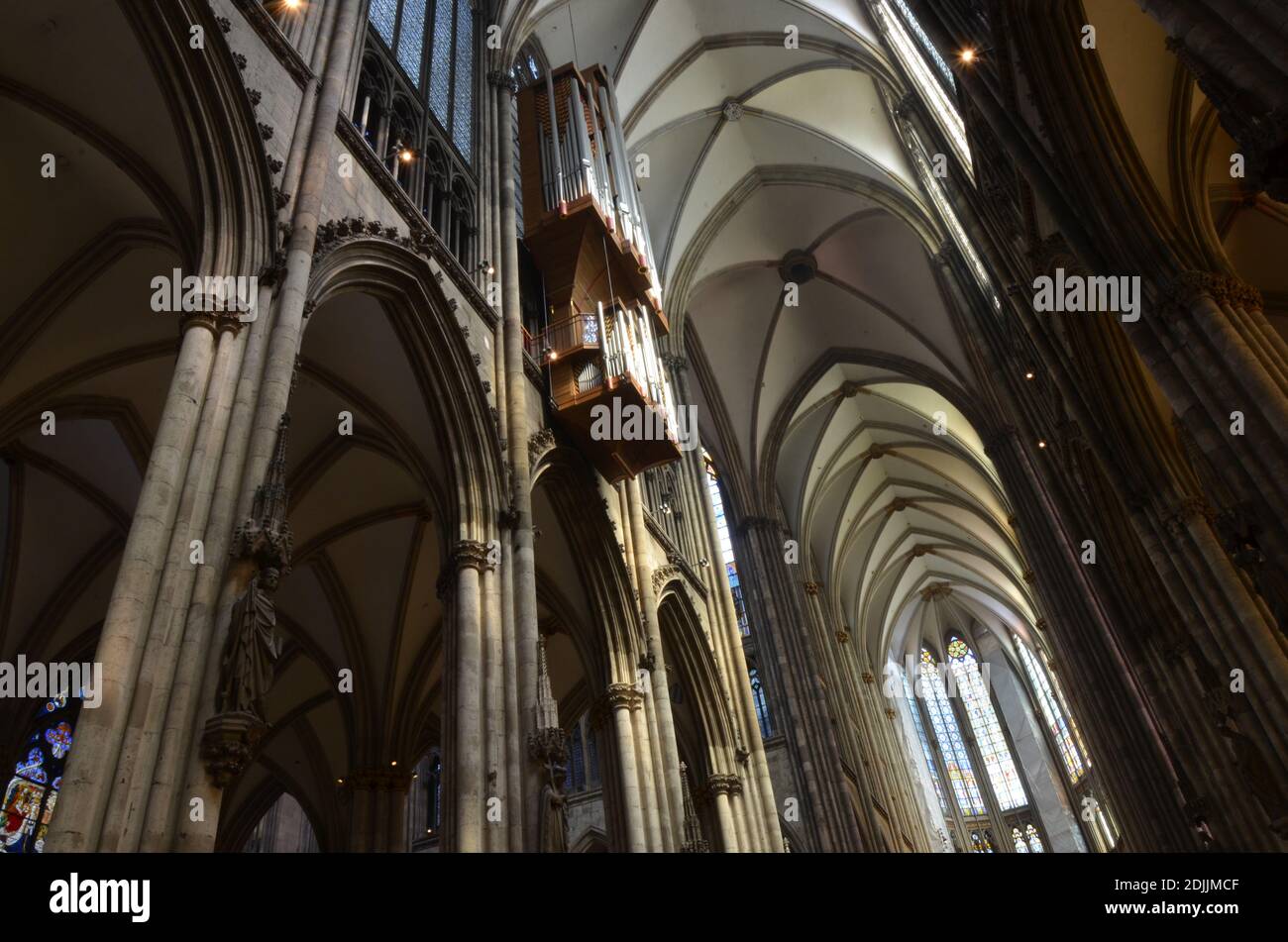 Cologne Cathedral Interior and Stained Glass Windows Stock Photo - Alamy