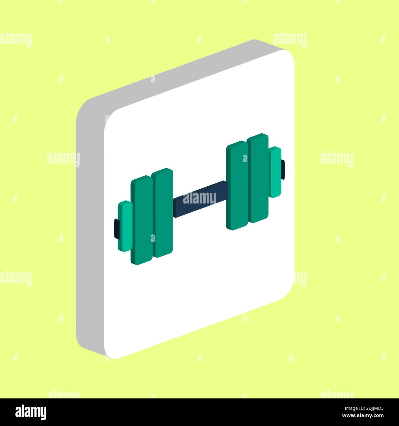 Dumbbell Simple vector icon. Illustration symbol design template for ...