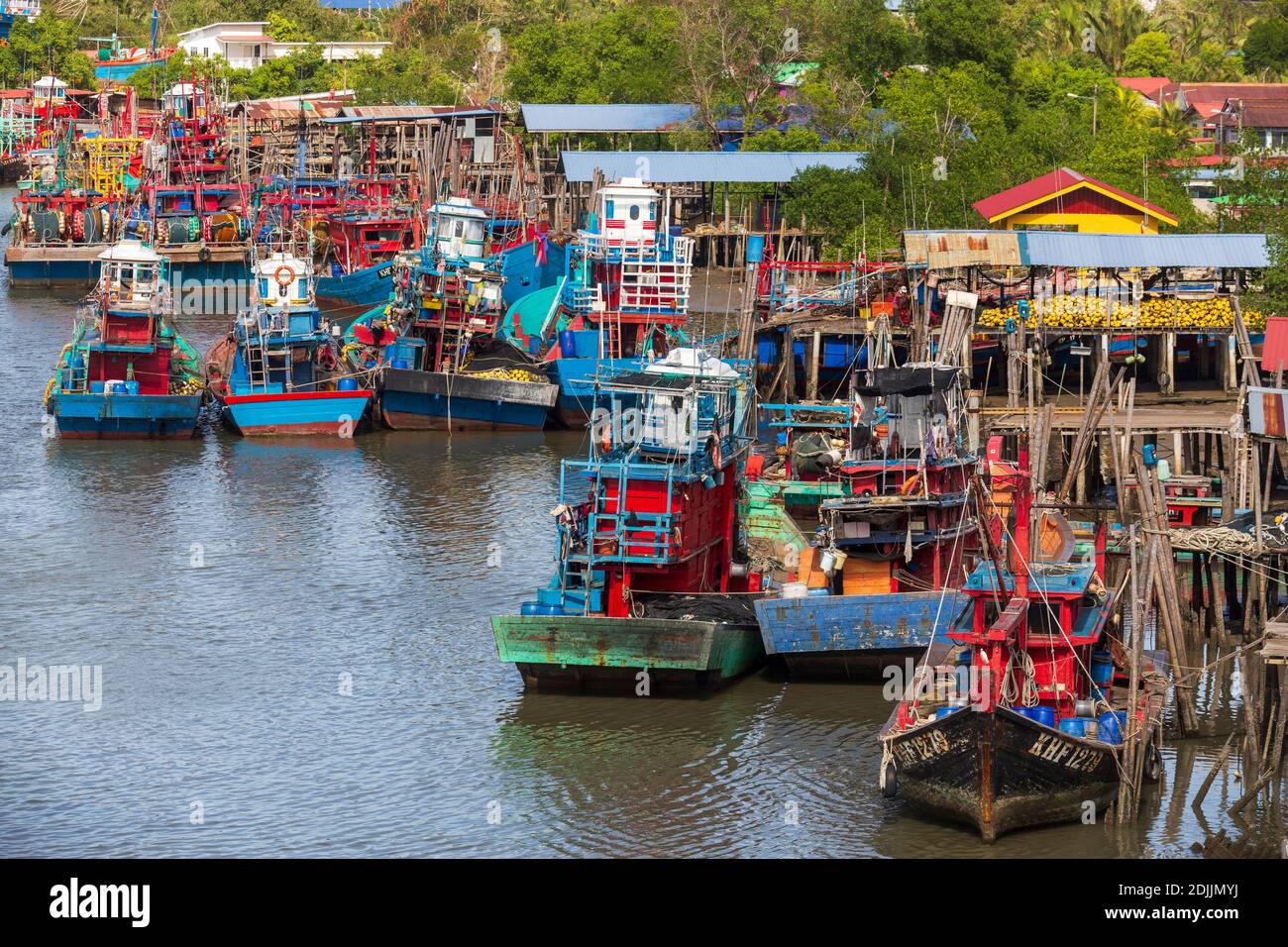 Kuala Kedah, Malaysia - January 9, 2020: View of the Kedah River ...
