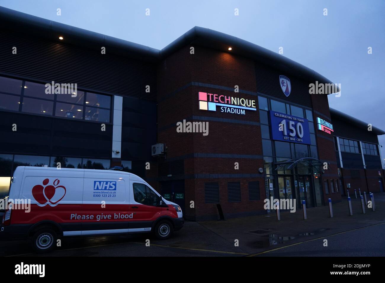 A general view of Chesterfield FC’s ground, the Technique Stadium Stock ...