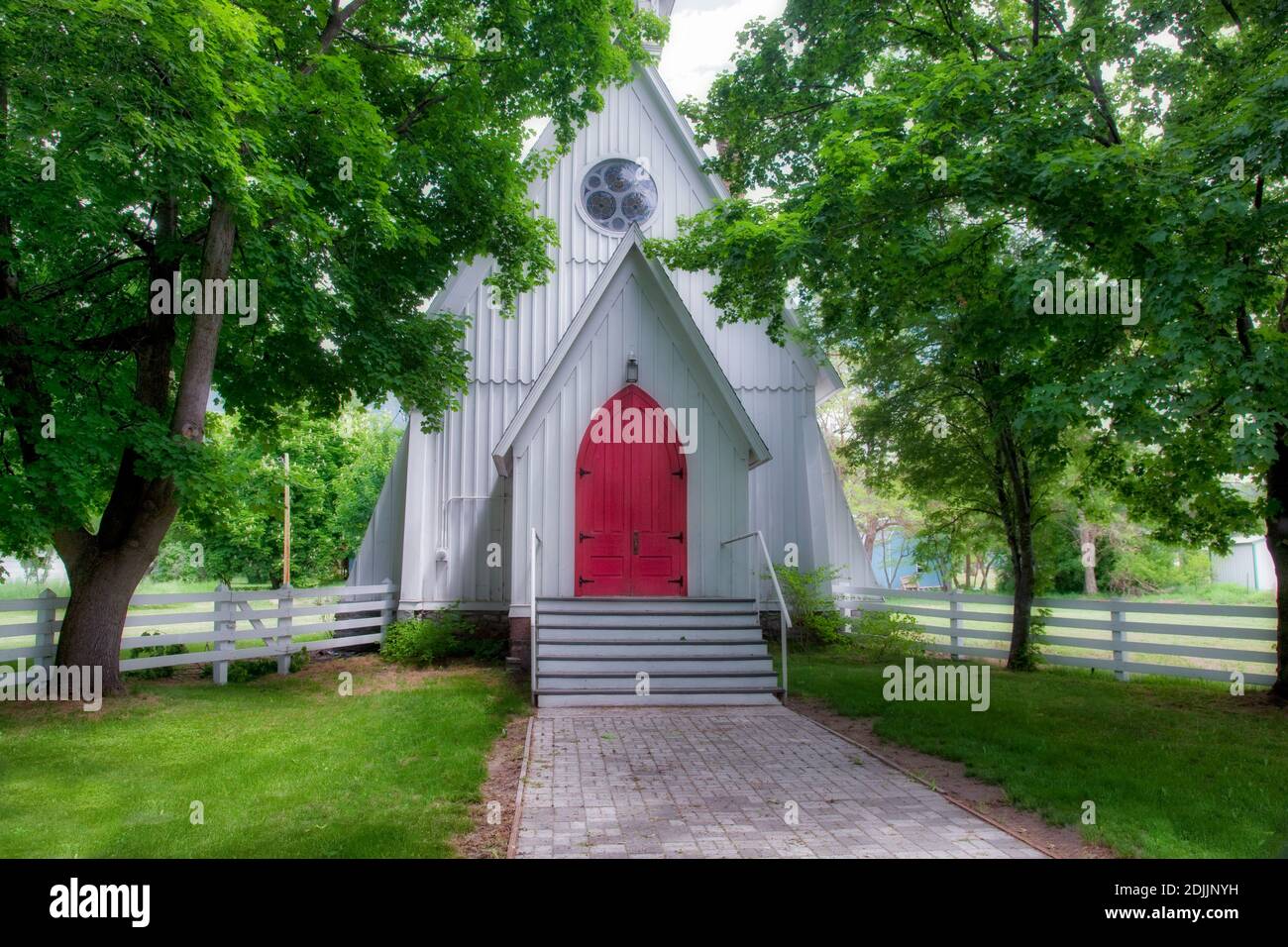 Ascension Church in Cove Oregon Stock Photo - Alamy