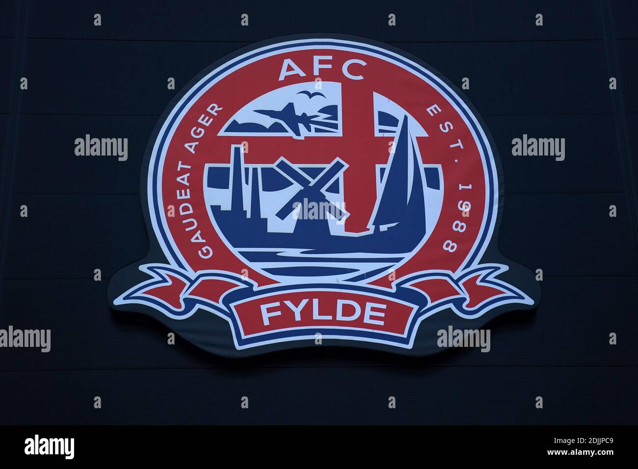 A general view of AFC Flyde’s ground, Mill Farm Stock Photo - Alamy