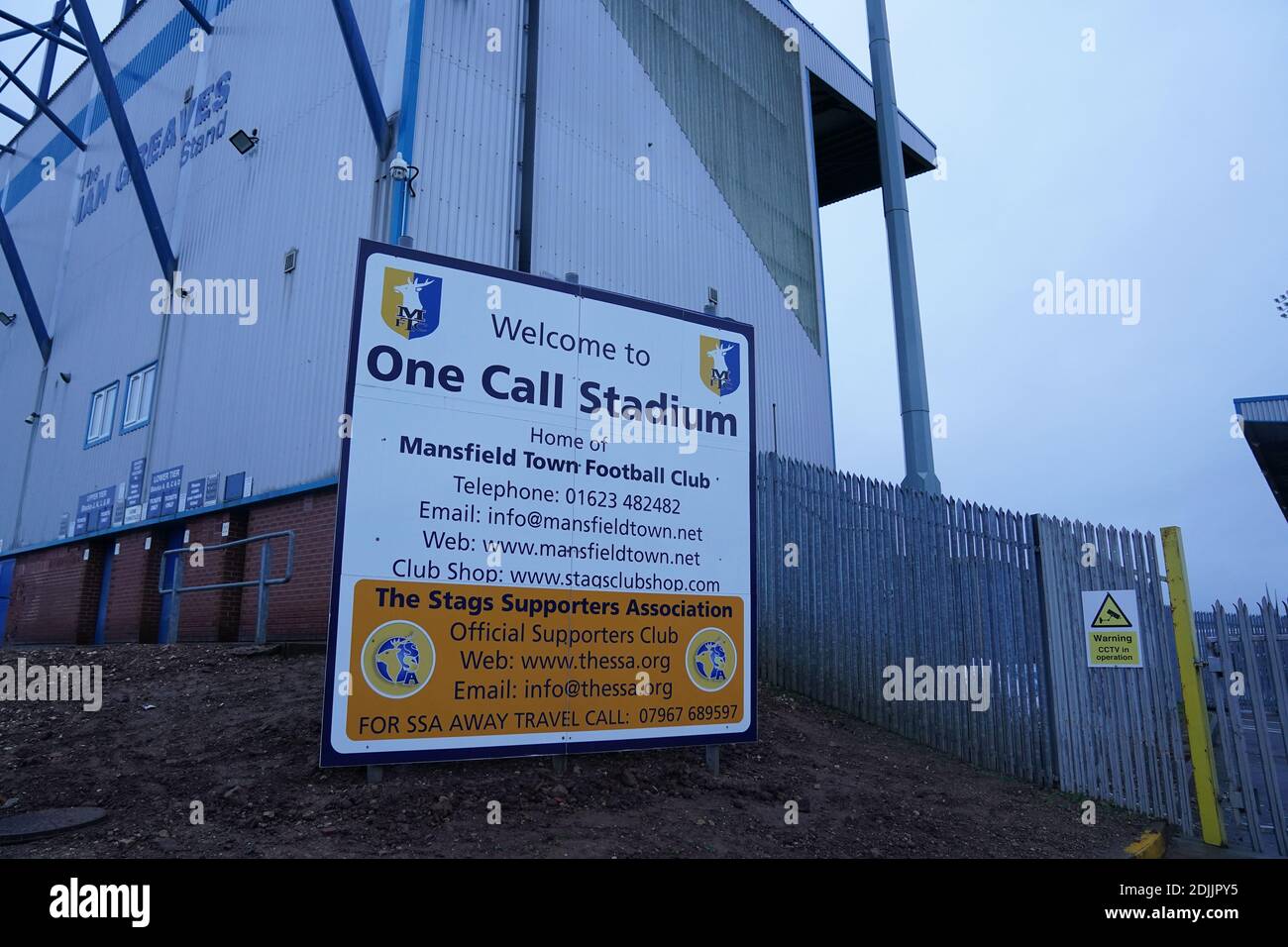 A general view of Mansfield Town FC’s ground, the One Call Stadium ...