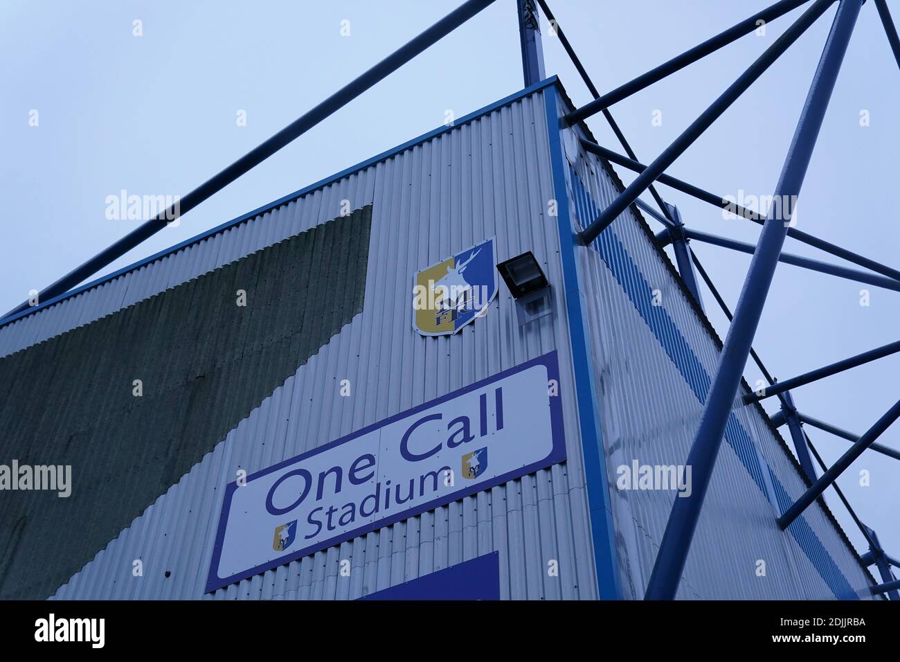 A general view of Mansfield Town FC’s ground, the One Call Stadium ...