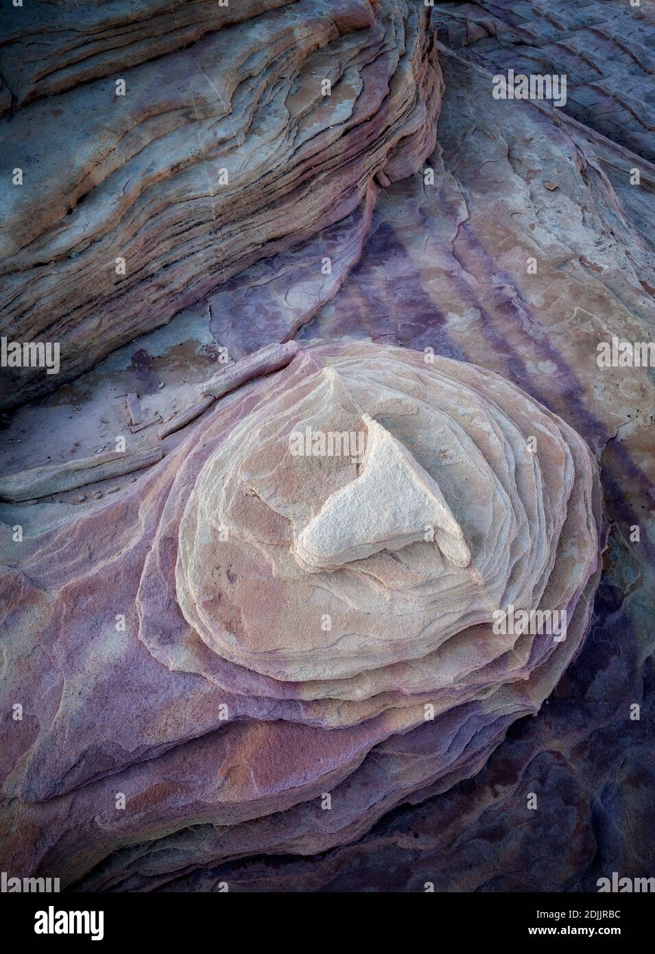 Unusual rock formation with a variety of colors in sandstone. Valley of ...