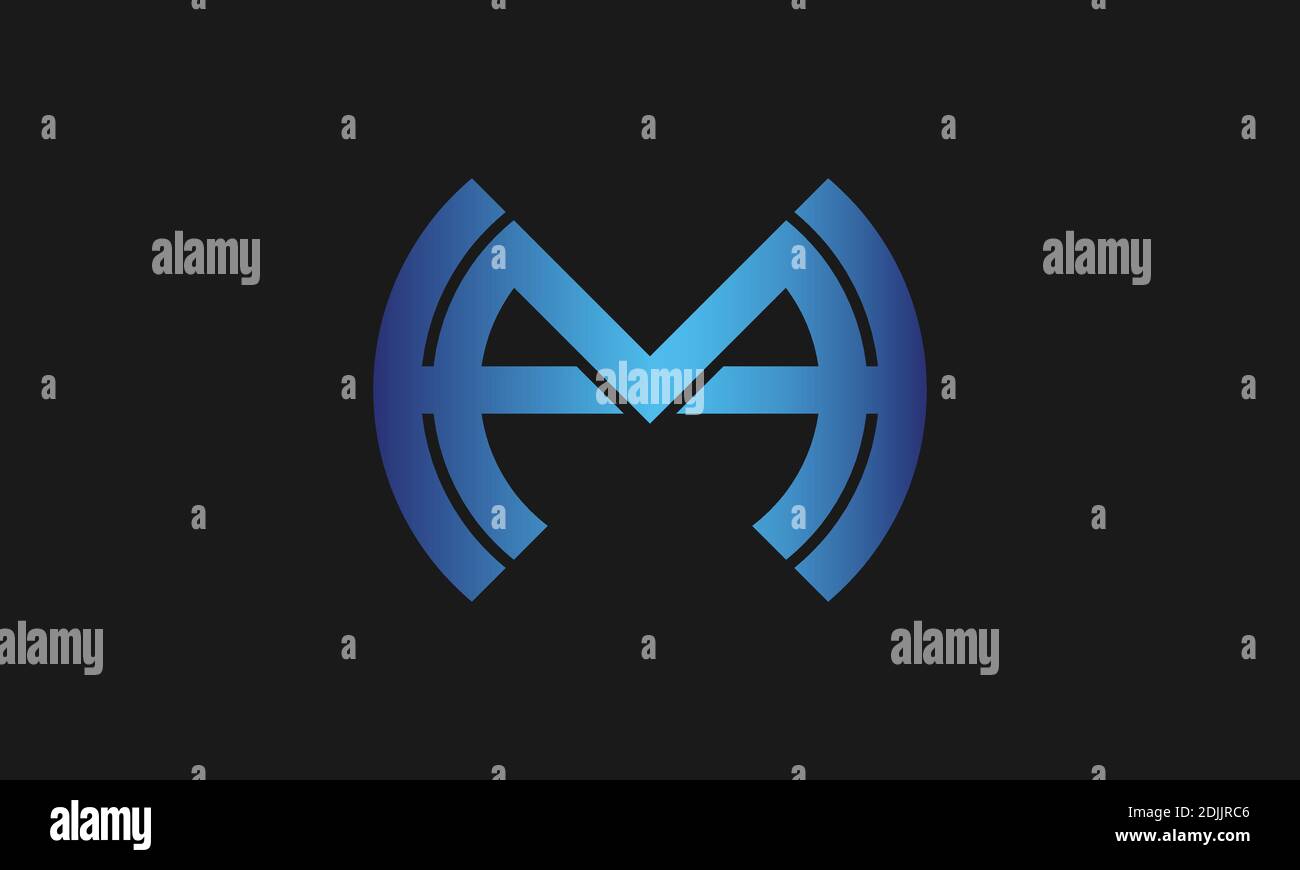 H , M , HM , MH letter logo design and monogram logo. Initial letter hm ...