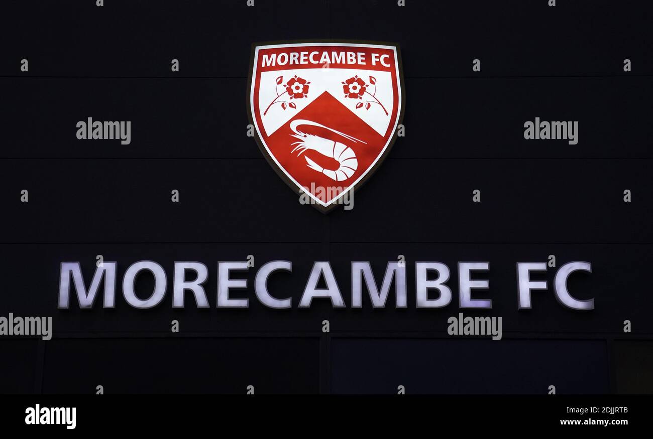 A general view of Morecambe FC’s ground, the Mozuma Stadium Stock Photo ...