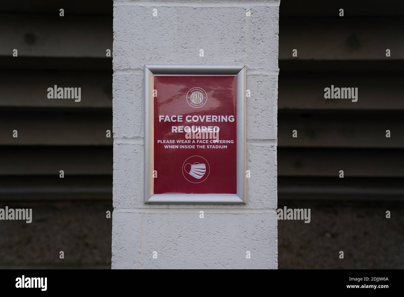 A general view of Stevenage FC’s ground, the Lamex Stadium Stock Photo ...