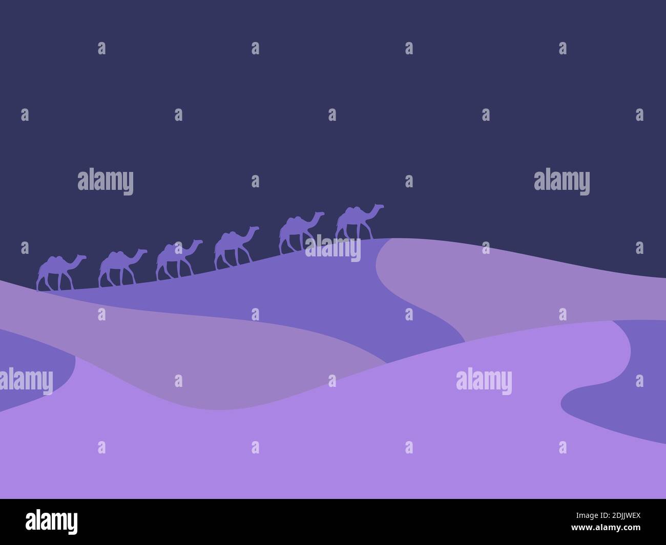 Poster sand dunes with camels hi-res stock photography and images - Alamy