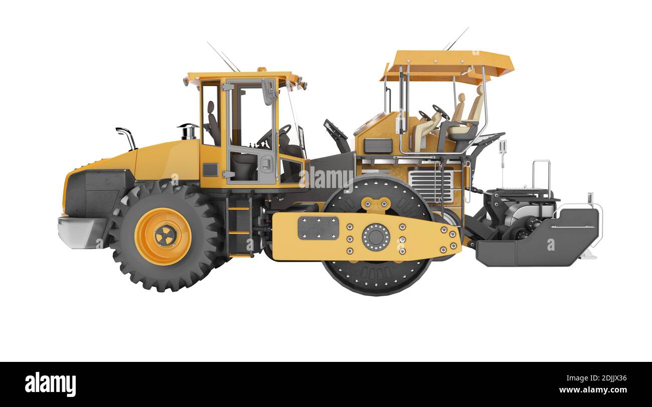 Concept road construction equipment for road works asphalt paver ...