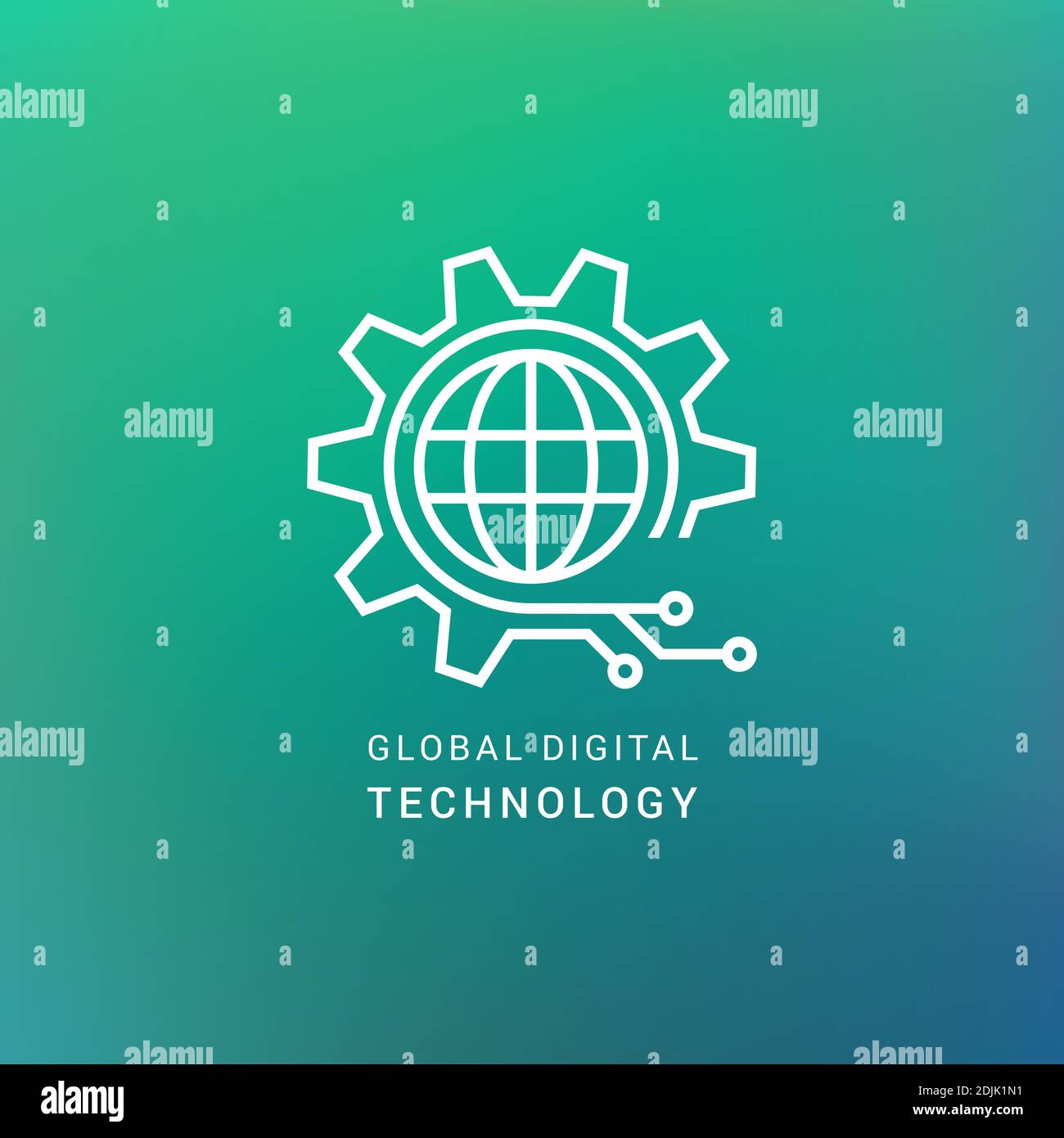 The vector logo of the technology company and modern technologies in ...