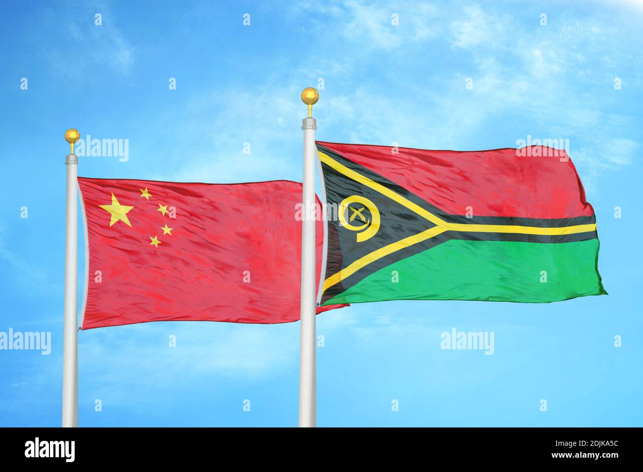 China vanuatu flag hi-res stock photography and images - Alamy