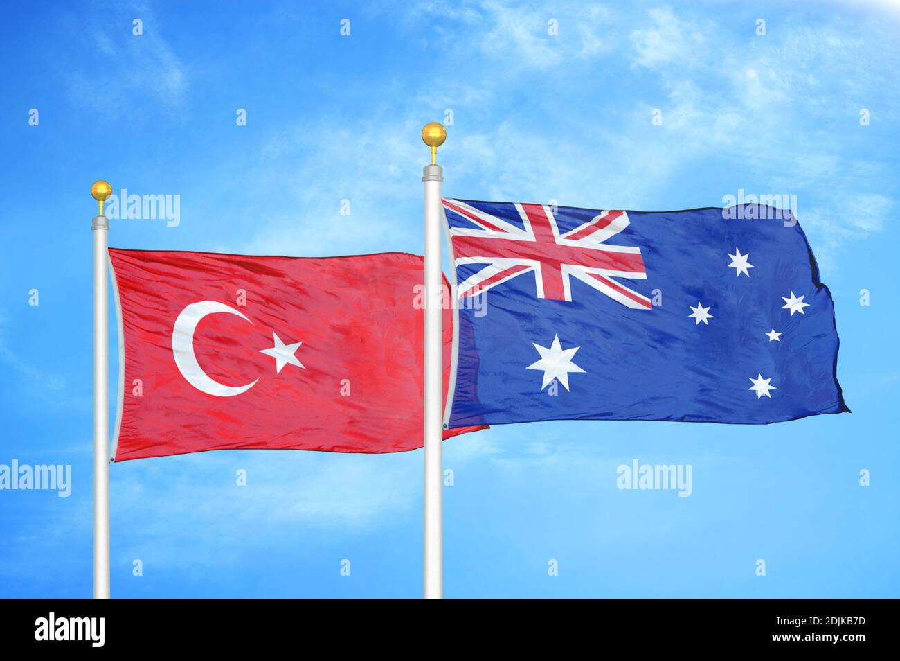 Turkish and australian flag hi-res stock photography and images - Alamy