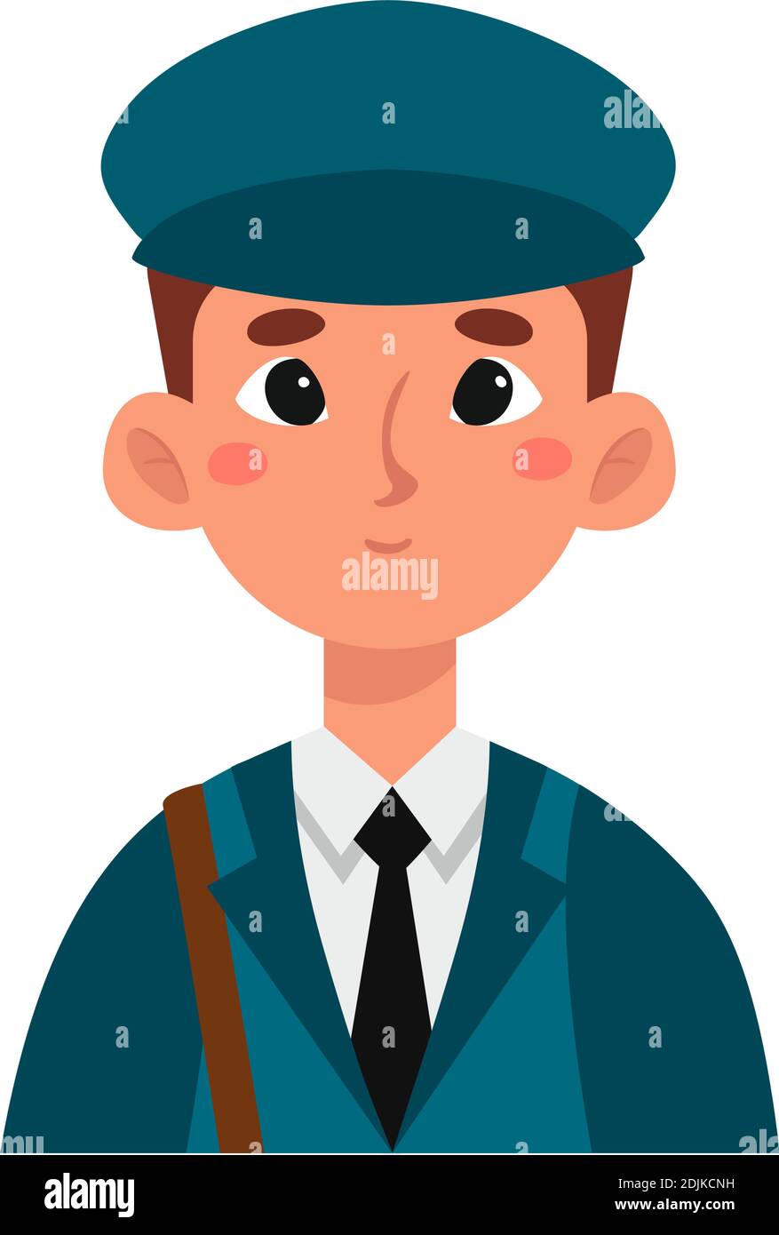 Isolated captain man professions jobs icon- Vector Stock Vector Image ...